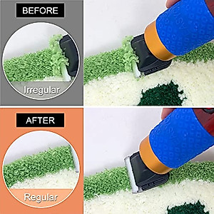Carpet Trimmer, Wood Handle Electric Tufting Rug Trimmer with Shearing Guide, Low Noise Carpet Carver Clippers Tool Kit for Handmade Tufted Rug and Rug Clean, 200W (Shearing Guide Included)