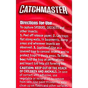 Mouse Glue Trap by Catchmaster - 3 Pack 4 Count (12 Traps Total) Pre-Baited, Ready to Use Indoors. Rodent Spider Insect Wood Sticky Adhesive Narrow Disposable Non-Toxic - Made in The USA