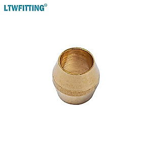 LTWFITTING Value Pack 1/8-Inch OD Brass Compression Union,Sleeve Ferrule,Nut (Pack of 85)