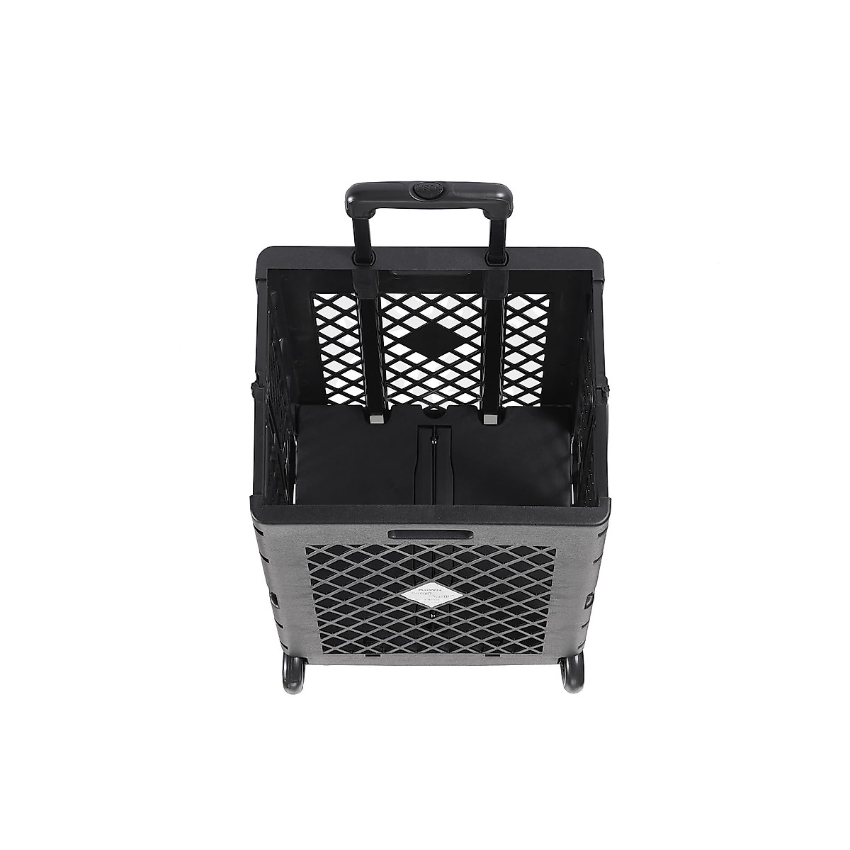 Foldable Portable Shopping Cart with Wheels -Rolling Utility Cart/Folding Dolly - 55/80Lbs Capacity-Large