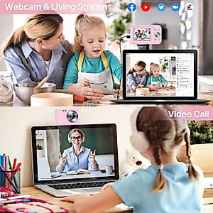 Kids Digital Camera for Photography - 44MP 1080P Point and Shoot Digital Cameras | Anti Shake Vlogging Camera for YouTube | 16X Zoom Small Digital Camera for Kids Girls Boys Teen (SD Card Not Include)