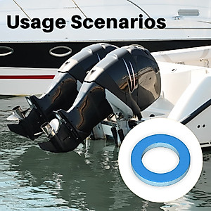 Gearcase Drain Plug Seal, Lower Unit Drain Plug Seal Washer Gaskets 10Pcs 3/8”-16 Oil Drain Plug Seal Washers Compatible with Most Mercury/Mariner Outboards and Mercruiser