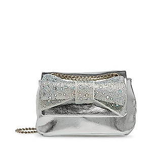 Betsey Johnson Shimmers Bow Bag, Silver