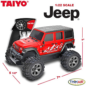 Thin Air Brands RC Truck, 1:22 Scale Remote Control Car with Handset Controller for Off-Road, High Speed, Fast Hobby Action for Kids and Adults, 2.4Ghz, Red, Ages 6+