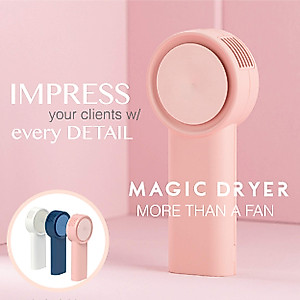 Lyon lash Portable USB Rechargeable Bladeless Mini Fan/Air Conditioning Blower/Handheld Cooling Dryer, Essential Eyelash Extension Supplies (Pink)