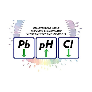 New Wave Enviro Alkaline Plus Water Filter Pitcher with Lead Removal, BPA Free Fridge Friendly Design, 64 Gallon Filter Life, 3.5 Liter Capacity with Integrated Handle, Blue