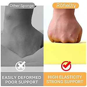 ROFIELTY Custom Outdoor Bench Cushion, Soft Bench Cushions for Outdoor Furniture, Durable Stain Resistant Outdoor Bench Seat Cushion, Window seat Cushions (Custom Size)