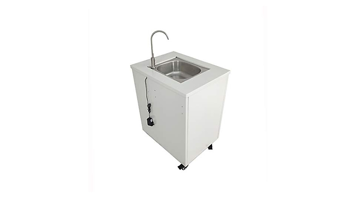 Portable Hand Wash Station - Steel Sink with Pump