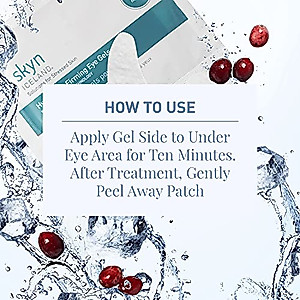 skyn ICELAND Hydro Cool Firming Eye Gels: Under-Eye Gel Patches to Firm, Tone and De-Puff Under-Eye Skin, 4 Pairs
