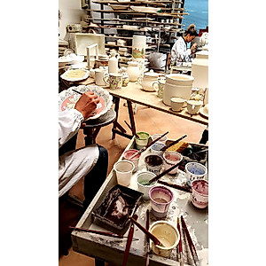 CERAMICHE D'ARTE PARRINI - Italian Ceramic Art Spoon Rest Pottery Holder Hand Painted Decorated Lemons Made in ITALY Tuscan