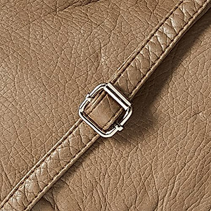 Bueno of California Grainy Washed Organzier Crossbody, Mushroom