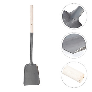 Cabilock Fireplace Shovel Long Wooden Handle Ash Coal Shovel Fireplace Scoop Ash Scoop Gardening Shovel Kitchen Tool