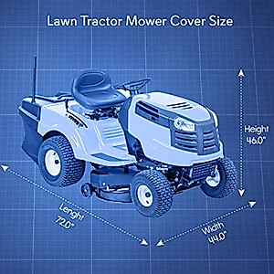 Universal Lawn Tractor Mower Cover - Armor Shield Waterproof Marine Grade Canvas, Weather Resistant with Dust Protection - Indoor and Outdoor Protective Storage - Pyle PCVLTR11 (Green)