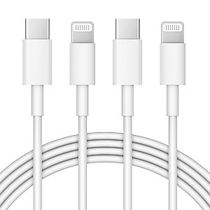 i Phone Fast Charger USB-C to Lightning Cable [2-Pack] Long Fast Charging Syncing Cords (6Ft) Compatible with 13/12 Pro Max,Mini,13/12/11 Pro/XR/XS Max,iPad