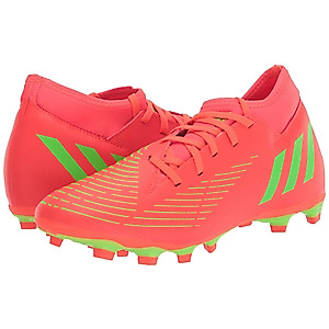 adidas Unisex Edge.4 Predator Flexible Ground Soccer Shoe, Solar Red/Solar Green/Black (Sock), 5 US Men