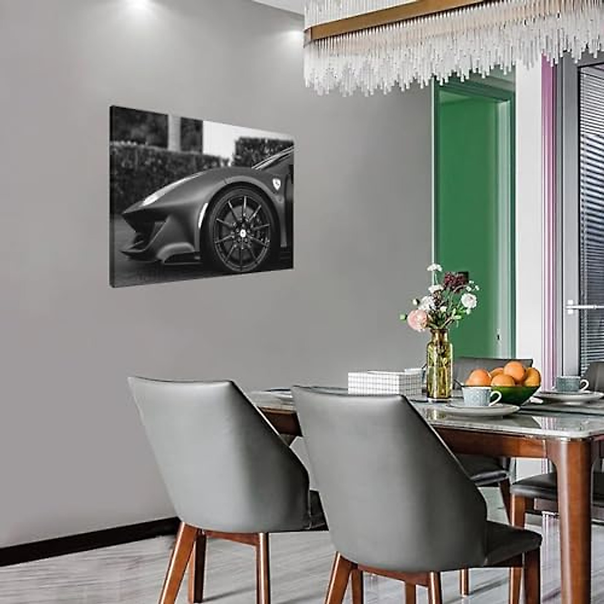 Car Poster Ferrari F40 Supercar Posters Racing Car Canvas Wall Art For Boy's Bedroom SuperCar Wall Decor Frame-style 24x16inch(60x40cm)