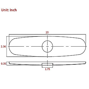 OWOFAN Hole Cover Deck Plate Escutcheon for Bathroom or Kitchen Sink Faucet Single Hole Mixer Tap 10 Inch Stainless Steel Brushed Nickel WF-4102SN