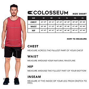 Colosseum Active Men's Performance Four Way Stretch Weight Lifting Tank Top (Navy, Small)