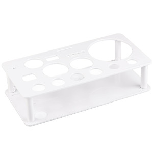 Bartender Kit Stand, Professional Cocktail Shaker Set Stand for Cocktail Lovers Plastic Bartending Tool Holder for Bar Home White(L)