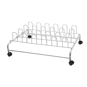Suprima Underbed Shoe Holder with Wheels - White