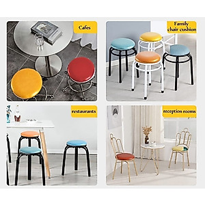 Round Waterproof Seat Cushions, Sponge Leather Chair Cushions, Non-Slip Carpet Mats, Kitchen Dining Garden Chair Pad Seat Pads (Color : Tender Pink, Size : 40cm)