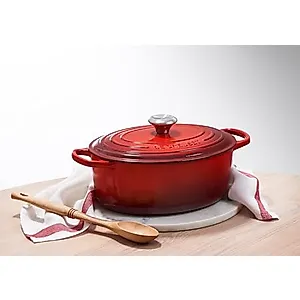 Le Creuset Enameled Cast Iron Signature Oval Dutch Oven, 2.75 qt., Cerise