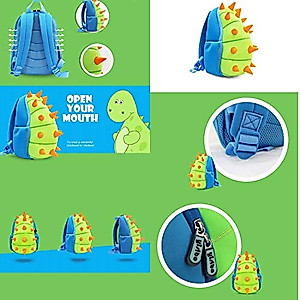 yisibo Kids Dinosaur Backpack Toddler Backpack Waterproof Preschool Travel Schoolbag Backpack for Kindergarten Bookbags Boys Girls 2-7 Years