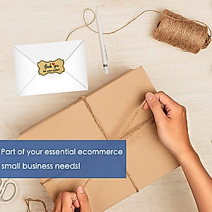 Thank You for Your Order Stickers, ROJMHS Thank You for Purchasing Stickers, Kraft Paper Thank You Stickers 2 inch Roll, Small Business Labels for Packaging(600pcs)