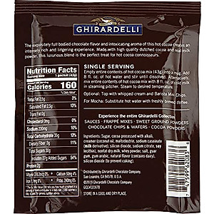 Ghirardelli Premium Hot Cocoa Envelopes, Rich chocolate, 22.7 Ounce (Pack of 15)
