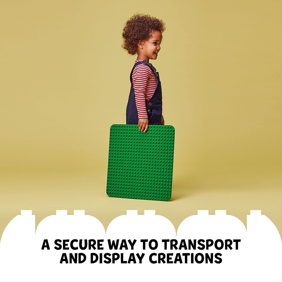 LEGO DUPLO Green Building Plate, 24x24 Stud Foundation for Toddlers to Build, Play, and Display Their Brick Creations, Baseplate Construction Toy for Kids, 10980