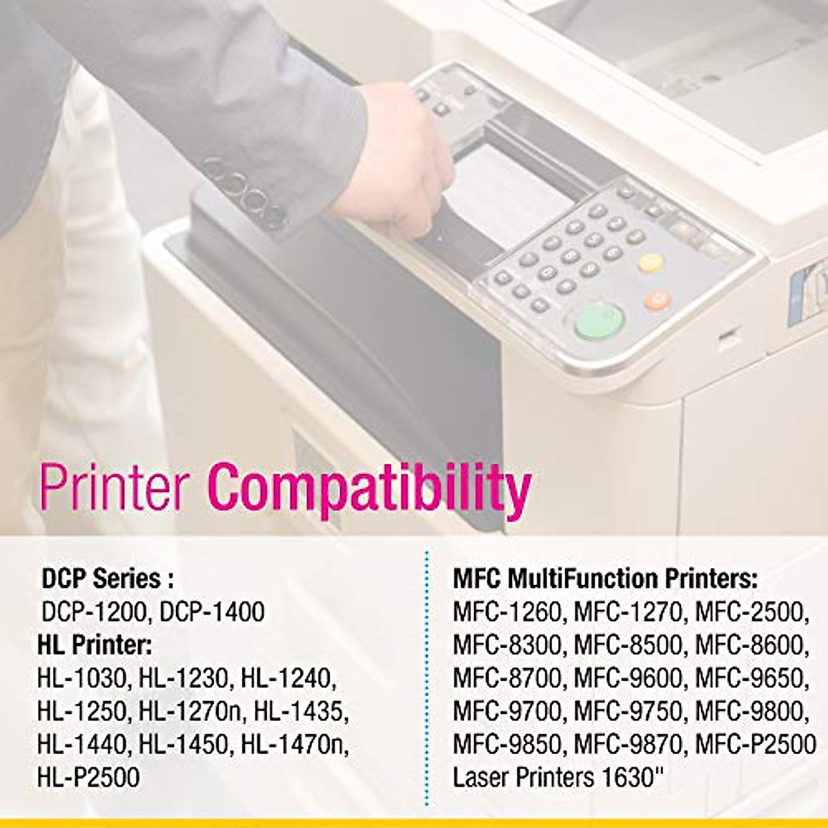 CS Compatible Toner Cartridge Replacement for Brother TN460 TN460 Black DCP-1200 DCP-1400 HL-1250 HL-1270n HL-1435 HL-1440 HL-1450 HL-1470n HL-P2500 MFC-1270 MFC-2500 Toner Cartridge 2 Pack