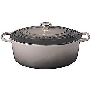 Le Creuset Signature Enameled Cast Iron Oval French (Dutch) Oven, 8 quart, Oyster