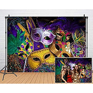 Mardi Gras Theme Photography Backdrop Masquerade Backgrounds Birthday Dancing Party Photo Booth for Wedding Bachelorette Party Decorations Banner 61