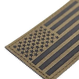 EXCELLENT ELITE SPANKER 2 Pcs American Flag Patch Reflective USA Flags Patches PVC Tactical Patch for Backpack Vest Clothes Hat Patch Military Team Patch (Ranger Green)