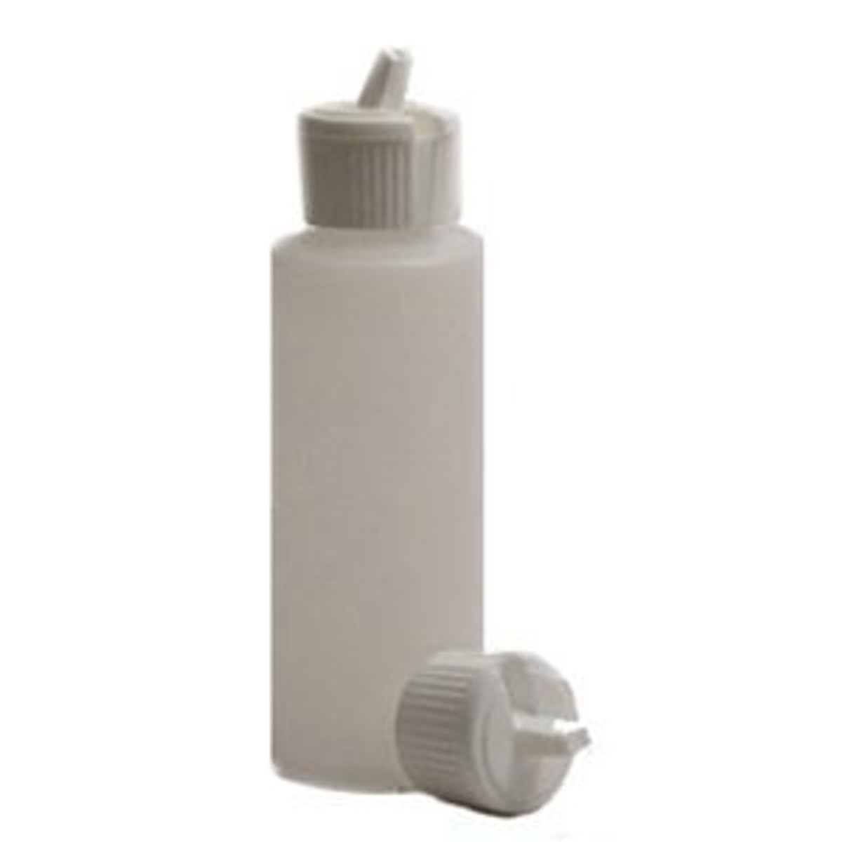 8 Ounce Natural HDPE Plastic Bottle with Flip Top Nozzles [Pack of 6]
