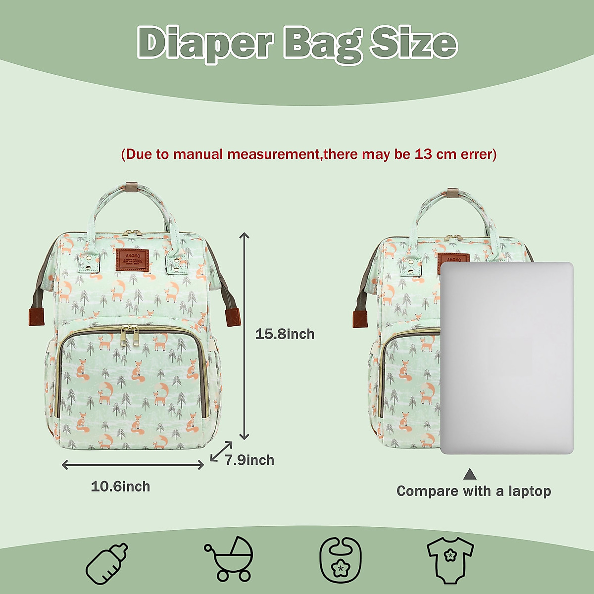 Armbq Baby Diaper Bag Backpack Multi-Function Waterproof Diaper Bag for Baby Care Travel Essentials Back Pack for Mom