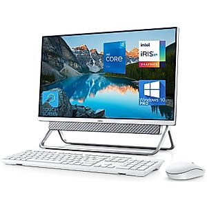 Dell Inspiron 5400 All in One Desktop Computer, 23.8 FHD Touchscreen, Intel 11th Gen i5-1135G7 Upto 4.2GHz, 8GB RAM, 256GB NVMe SSD, Webcam, HDMI, SD-Card, USB Type-C - Windows 10 Pro (Renewed)