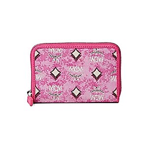 MCM Portuna Zipped Wallet Mini Pink One Size