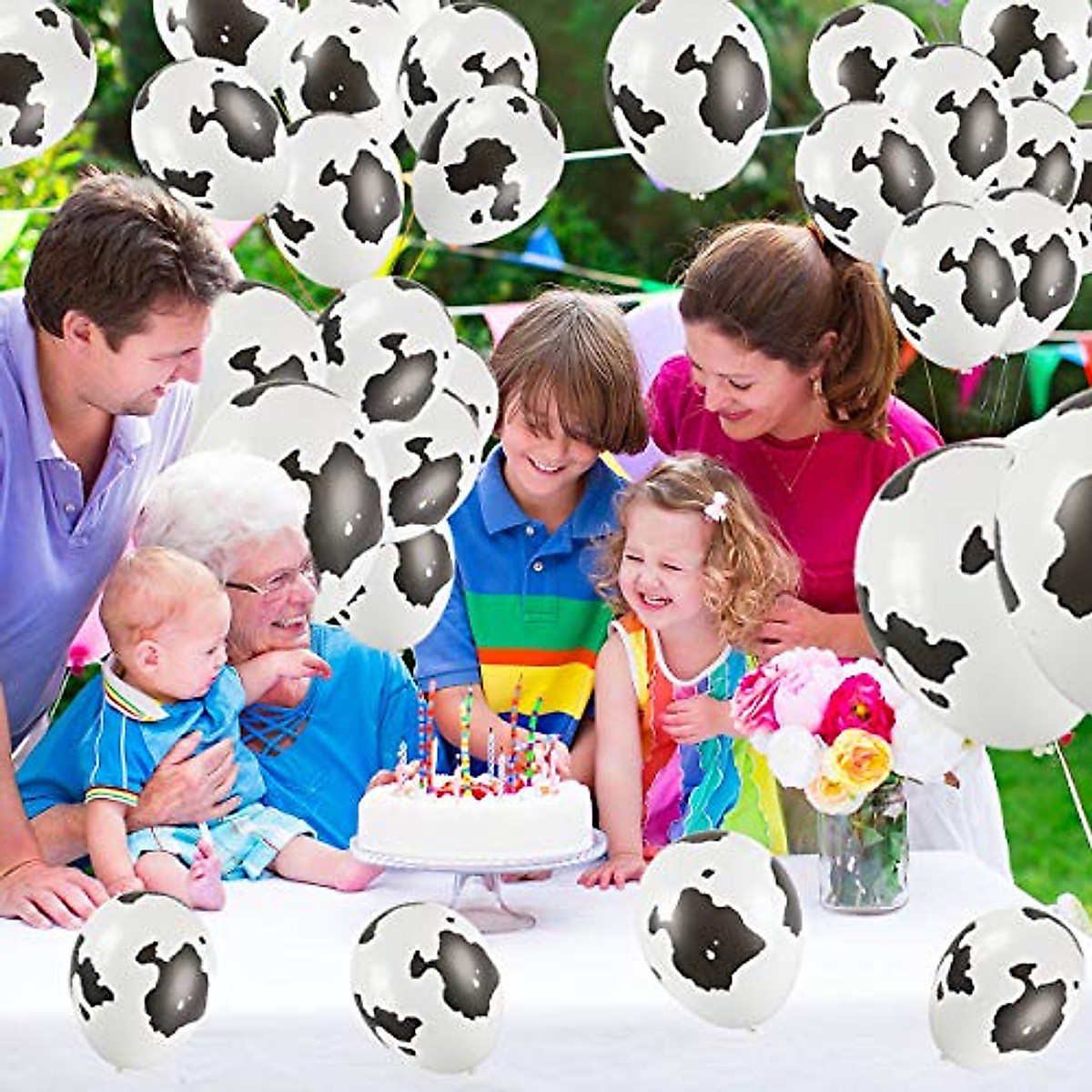 100PCS 12'' Funny Cow Print Latex Balloons Perfect For Birthday Party Christmas Day Father Mather Gift Supplies Decorations