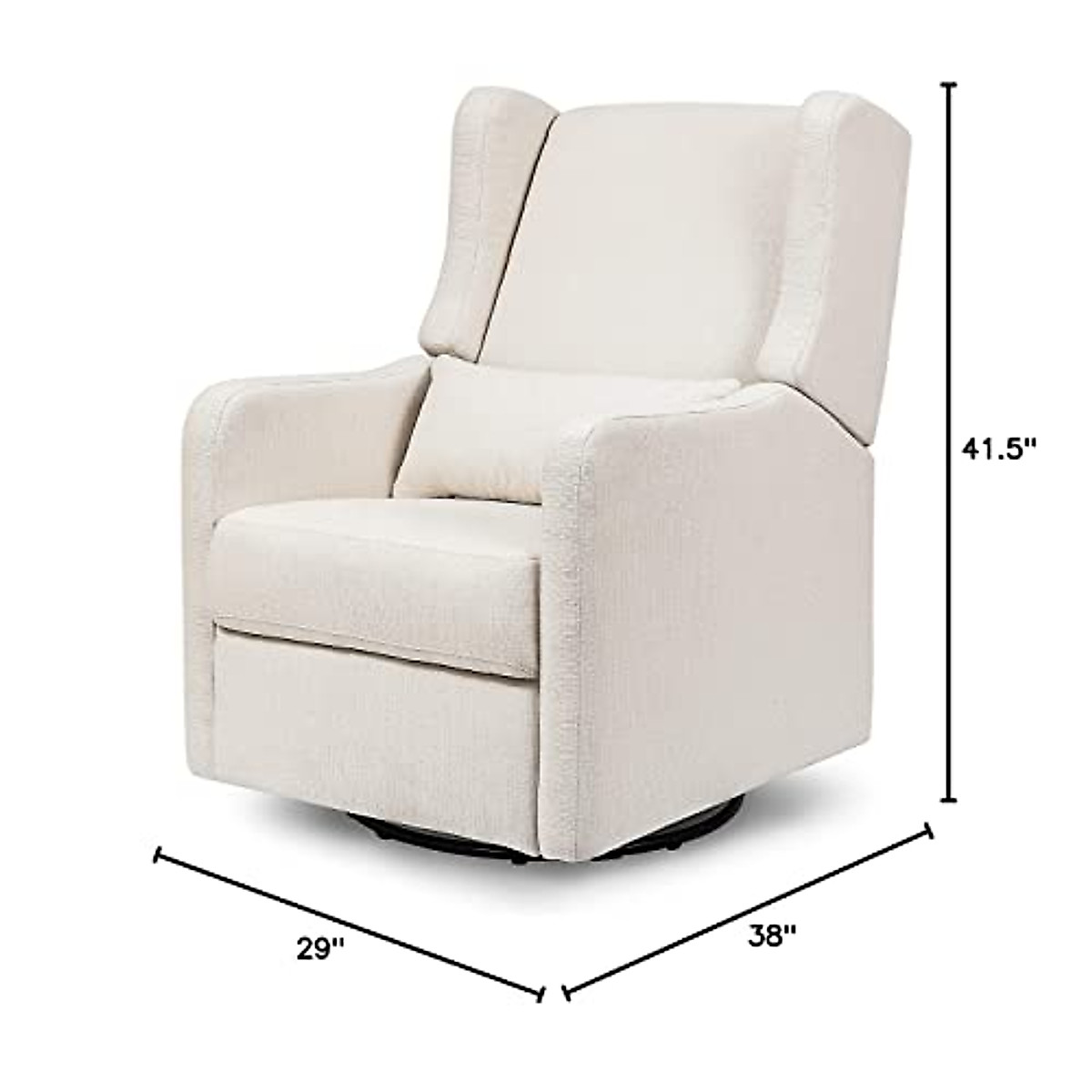 Carter's by DaVinci Arlo Recliner and Swivel Glider, Water Repellent & Stain Resistant, Greenguard Gold & CertiPUR-US Certified, Performance Cream Linen