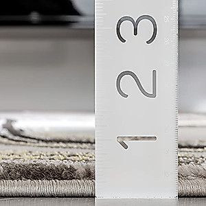 Well Woven Werrick Glam Grey & Gold Striated Marble Area Rug 9'3" x 12'6"