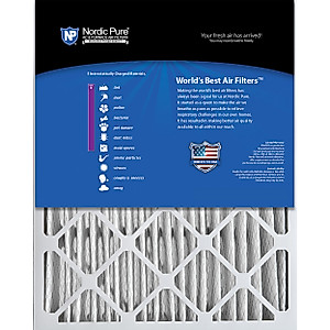 Nordic Pure 20x20x5 (19_5/8 x 19_7/8 x 4_3/8) Honeywell/Lennox Replacement MERV 8 Air Filter 1 Pack