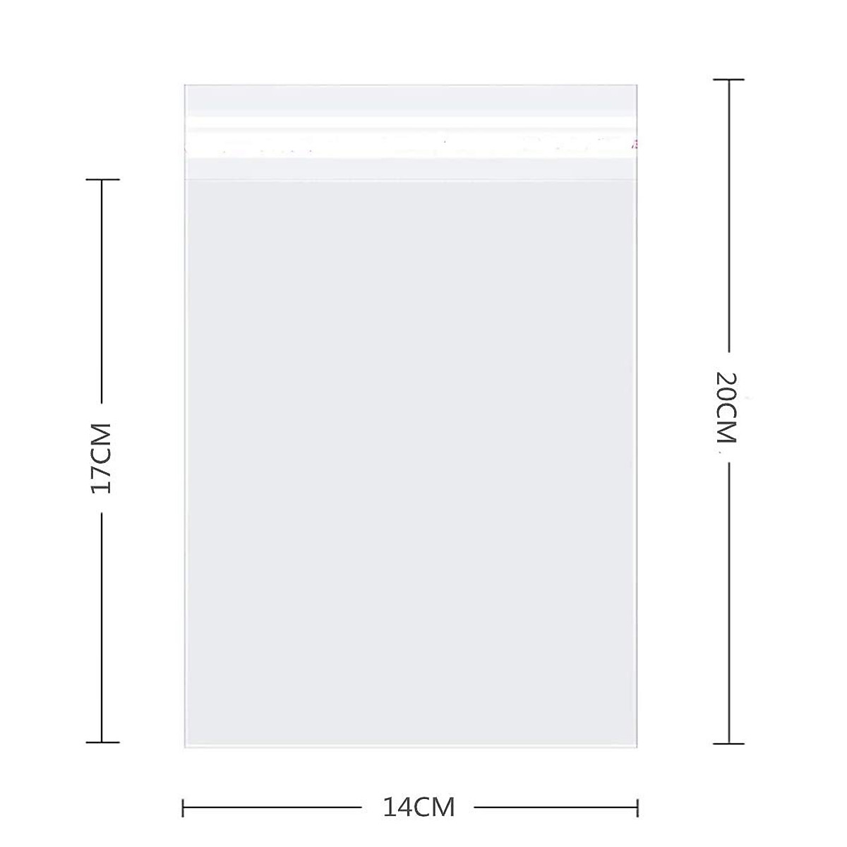 100 Pieces (5x7 Inch) Clear Plastic Bags for Packaging, Strong Packing Self Adhesive Cellophane Bag