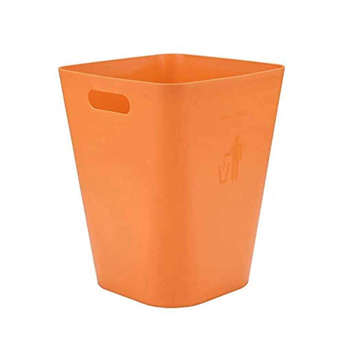 Krimo Plastic Small Trash Can Wastebasket, Garbage Container Bin with Handles for Bathroom, Kitchen, Home Office, Dorm, Kids Room(Orange)