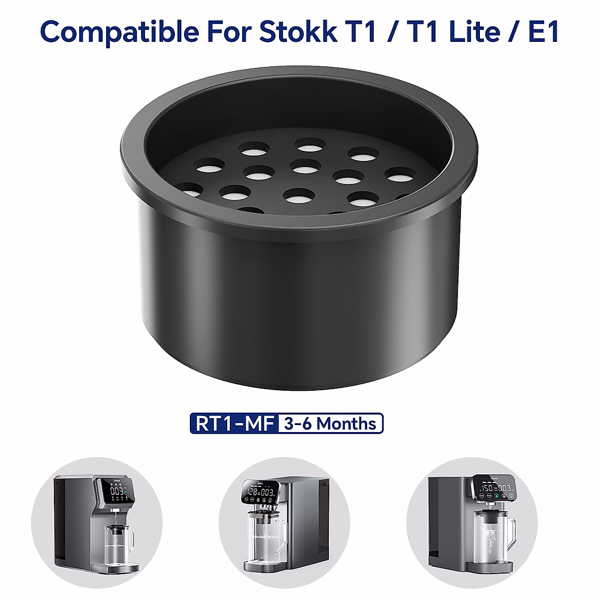 [3 Packs] Stokk RT1-MF Filter, Replacement for T1 / T1 Lite / E1 Countertop Reverse Osmosis Water Filter, 3-6 Month Lifetime