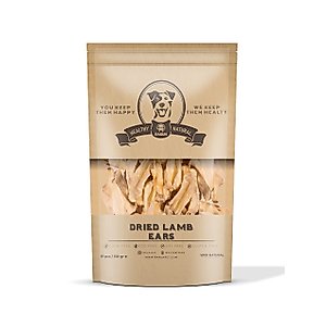 RAKUN Dried Lamb Ears - 100% Natural and High Protein Dog Treats - Suitable for Oral and Dental Health - Pack of 1(17 Pieces)
