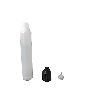 JOYWEE (30 Pack, Multi Color Caps) 30ml PE Pen Plastic Bottle with Childproof Cap for Vape Liquid, Light Oil, Paint, dropper bottle eliquid bottle liquid bottle squeeze bottle TIP Dropper Bottle