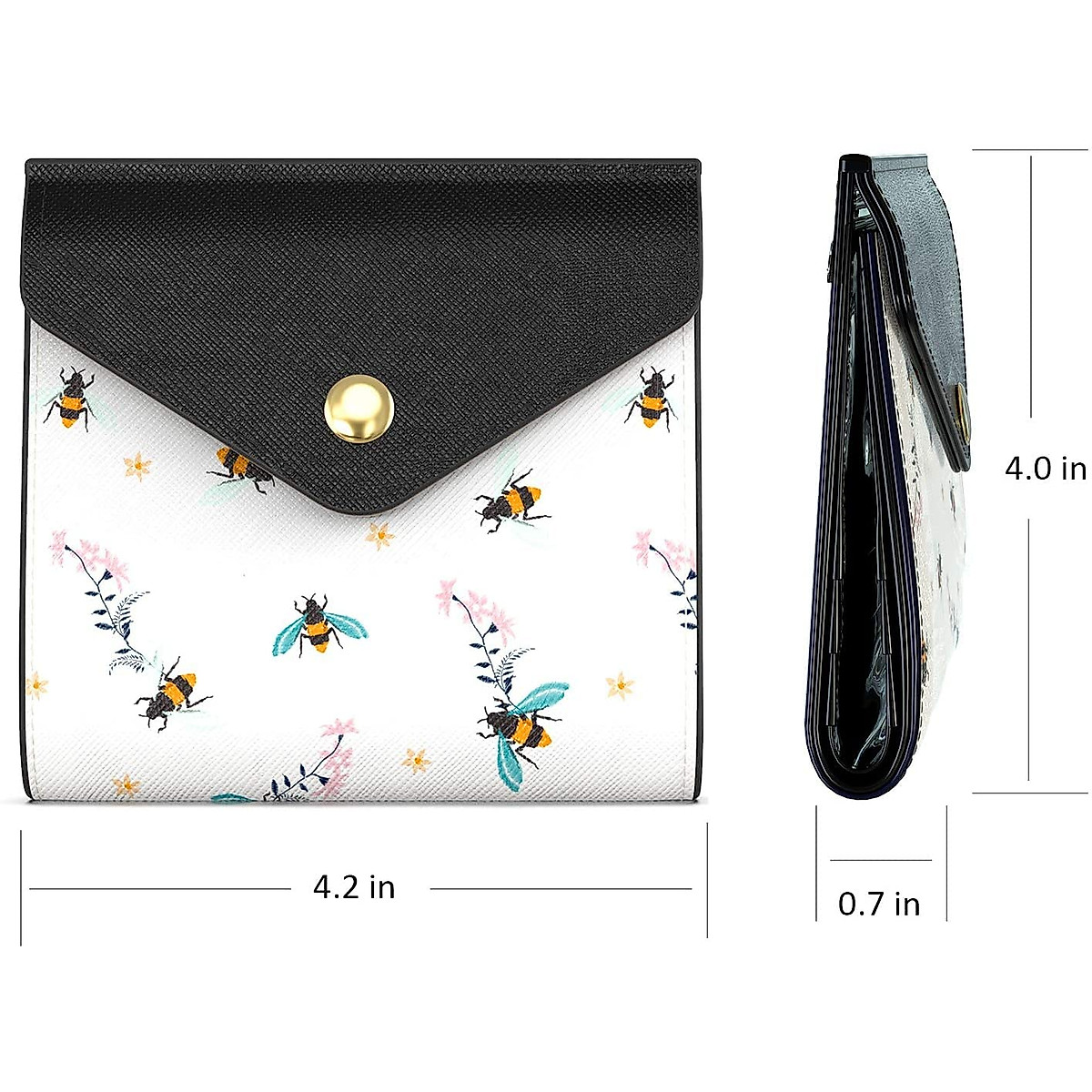 Rose Lake Women Wallet (5 Pack) Bifold Pocket Change Purse RFID Blocking Pouch with Snaps Closure Gifts for Girls (Mult Color-5 Pcs)