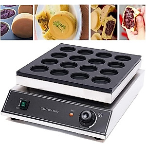 Commercial Nonstick Electric Red Bean Cake Baker Waffle Maker Machine, Stainless Steel Temperature and Time Control Electric Waffle Iron Baker for for Restaurant Cafe Tea Shop