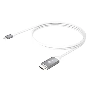 j5create USB Type C to 4K@60Hz HDMI 6ft Cable with HDMI ATC Certificate,Compatible with Thunderbolt 3/4, MacBook Pro/Air, iPad Pro, iPad Air 4, ChromeBook and More (JCC153G)